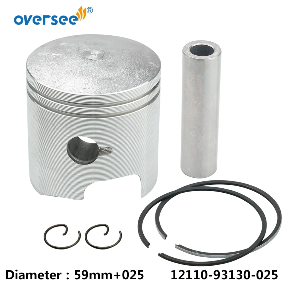 Oversee 12100-93120-025 Piston Set +025 For Suzuki Outboard Motor 2T 9 ...