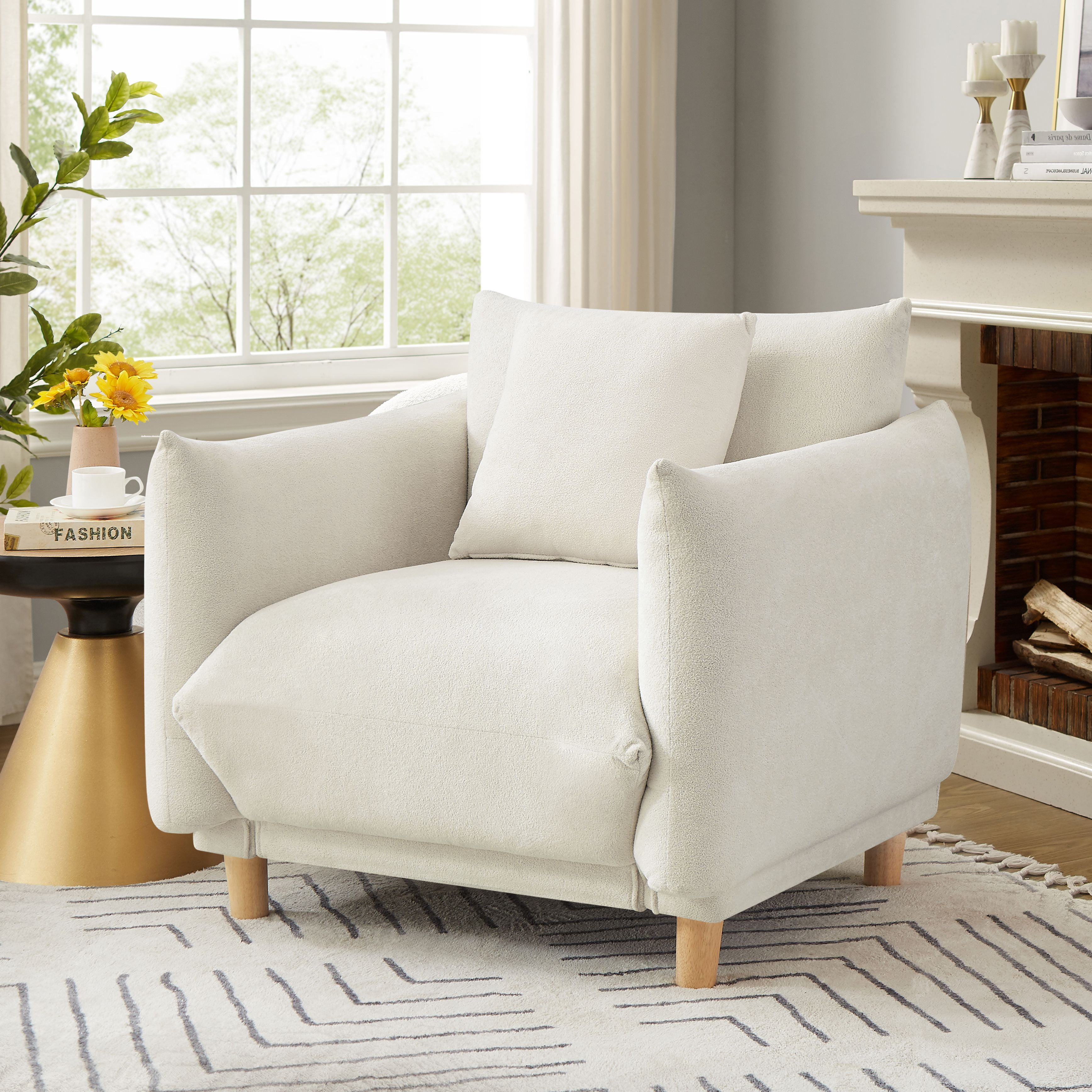 Oversize Accent Chairs for Living Room,Comfy Towelling Fabric ...