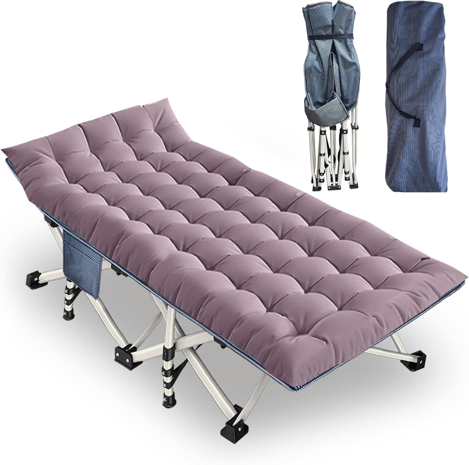 Oversize Camping Cot Extra Wide 32" Cots for Sleeping with Comfortable ...