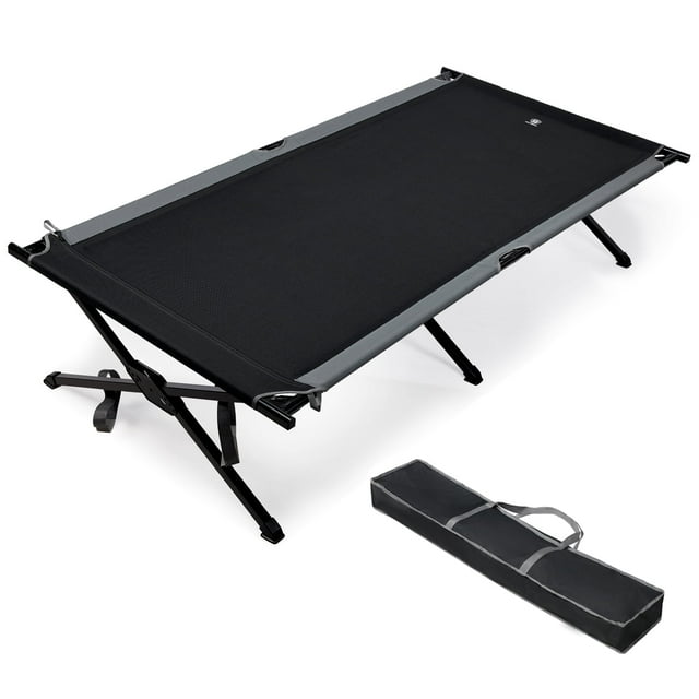EVER ADVANCED Plus Size Portable Bed, Oversized Camping Cot, Extra Wide ...