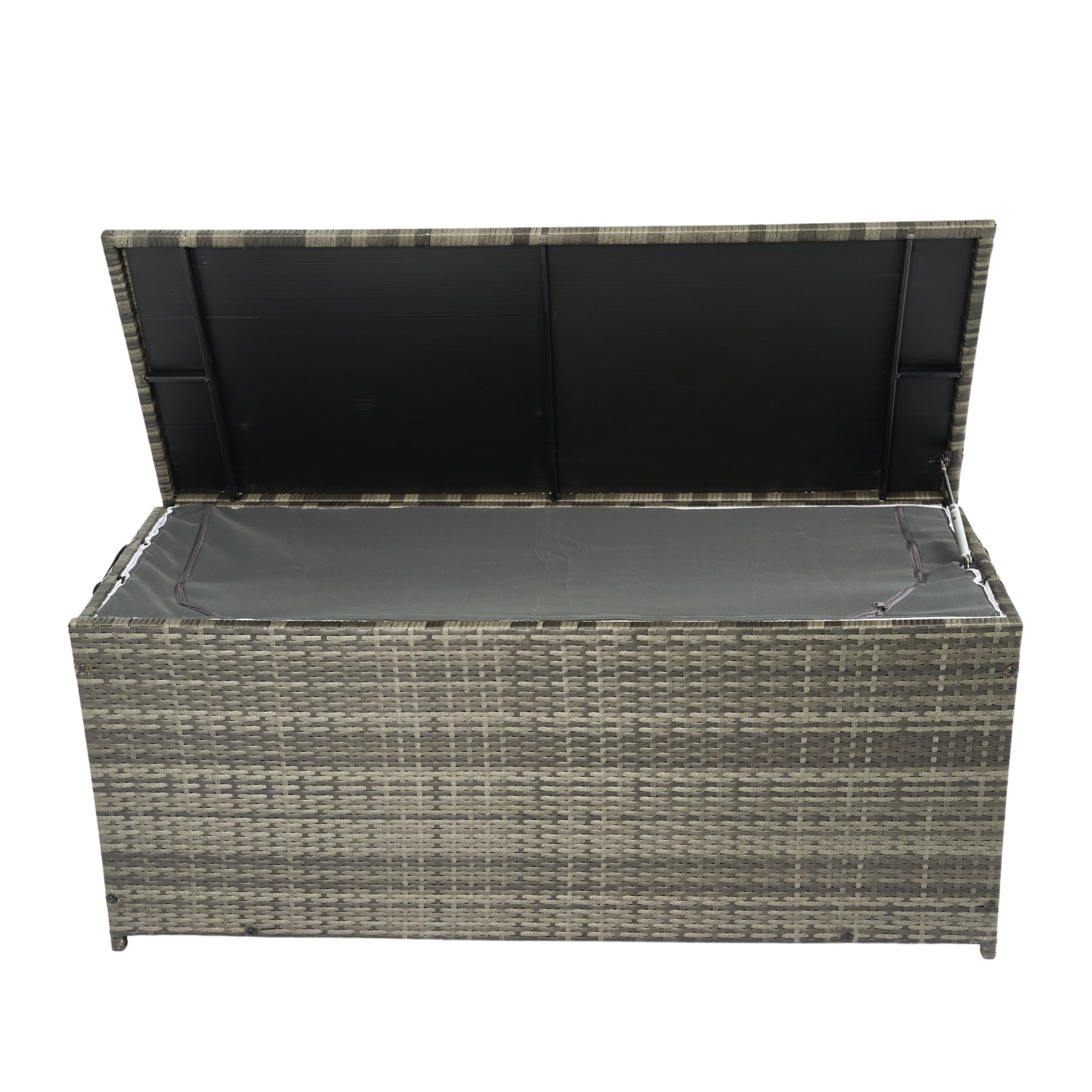 Oversize Deck Storage Container. 113 Gallon. Grey . Lightweight , Metal ...