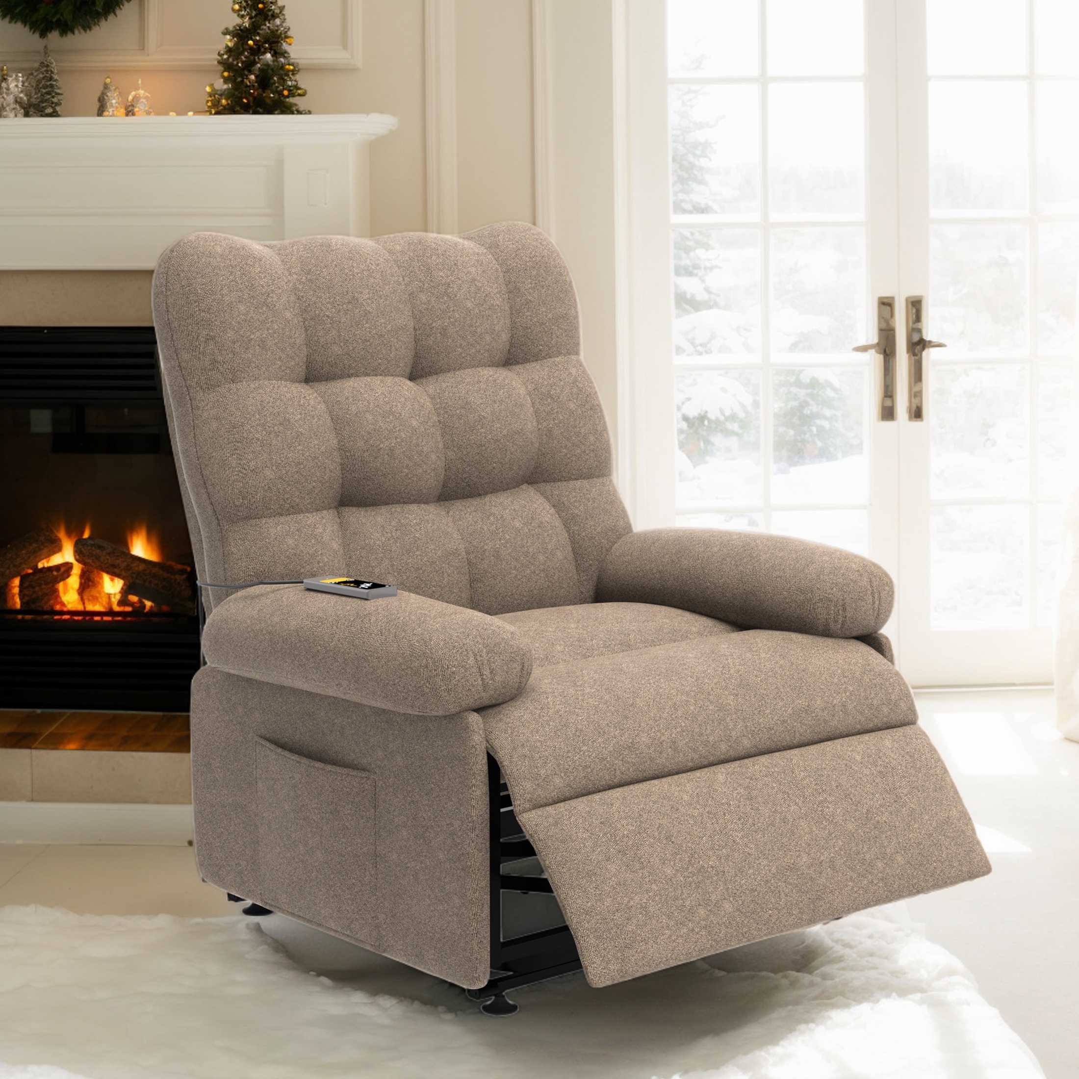 Electric Recliner Chair with Remote Control, Modern Ergonomic Lounge ...