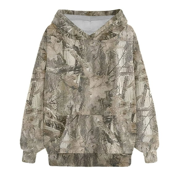 Oversize Hoodies for Women Trendy Maple Leaves Print Fleece Long Sleeve ...