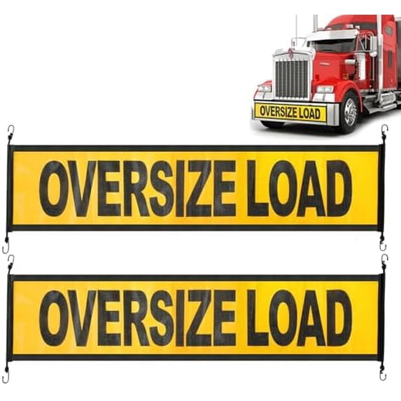 Oversize Load Signs for Trucks 2 Pack Oversized Loaded Banner Warning ...