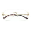 Cougar OG Gangster Rapper Clear Lens Rimless Wood Buffs Eyeglasses ...