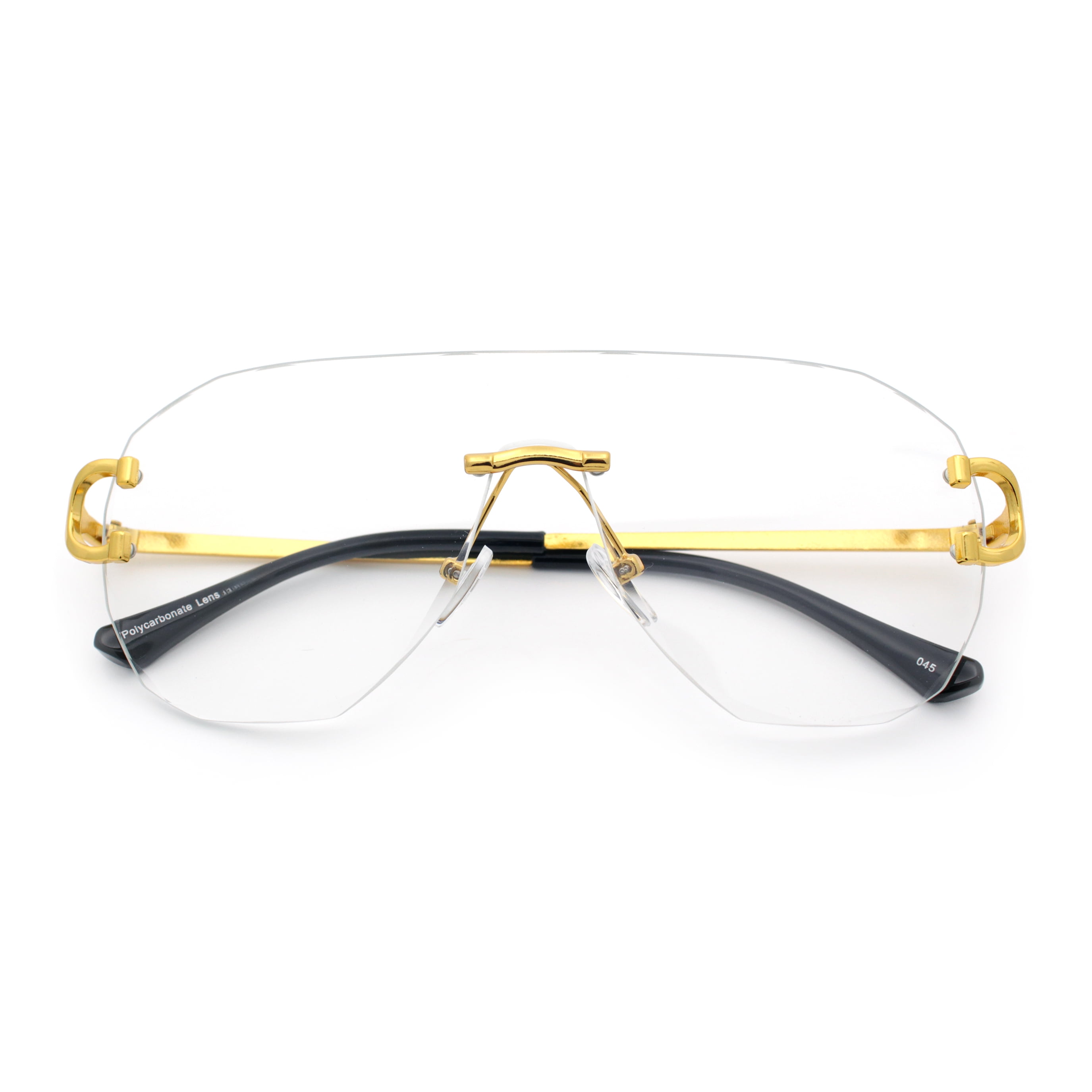 Oversize Luxury Hip Hop Gangster Swagger Rimless Racer Shield ...