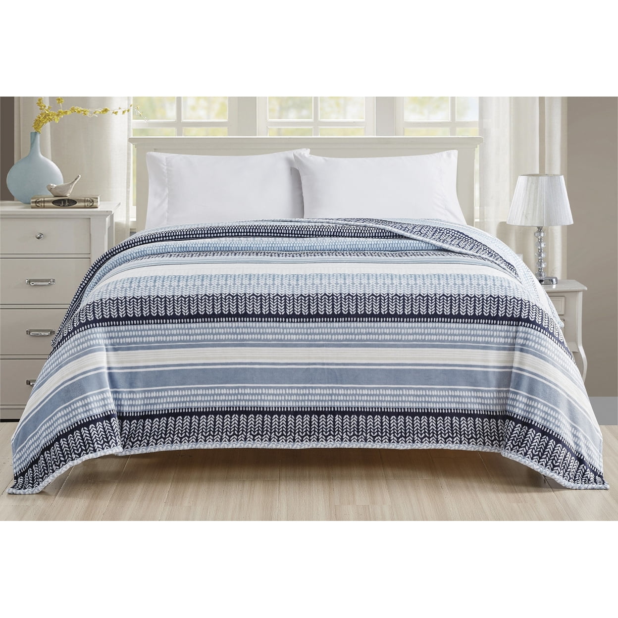 Oversize Microplush Blankets King Queen 100% Polyester Printed Soft ...