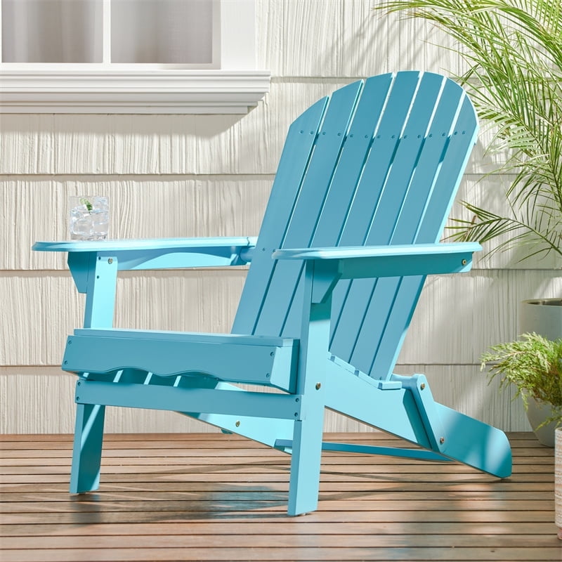 Oversize Outdoor Wooden Folding Adirondack Chair with Pre-Assembled ...