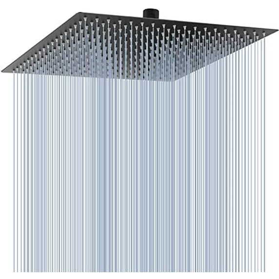 Oversize Rain Shower Head - High Flow Square Rainfall Showerhead ...