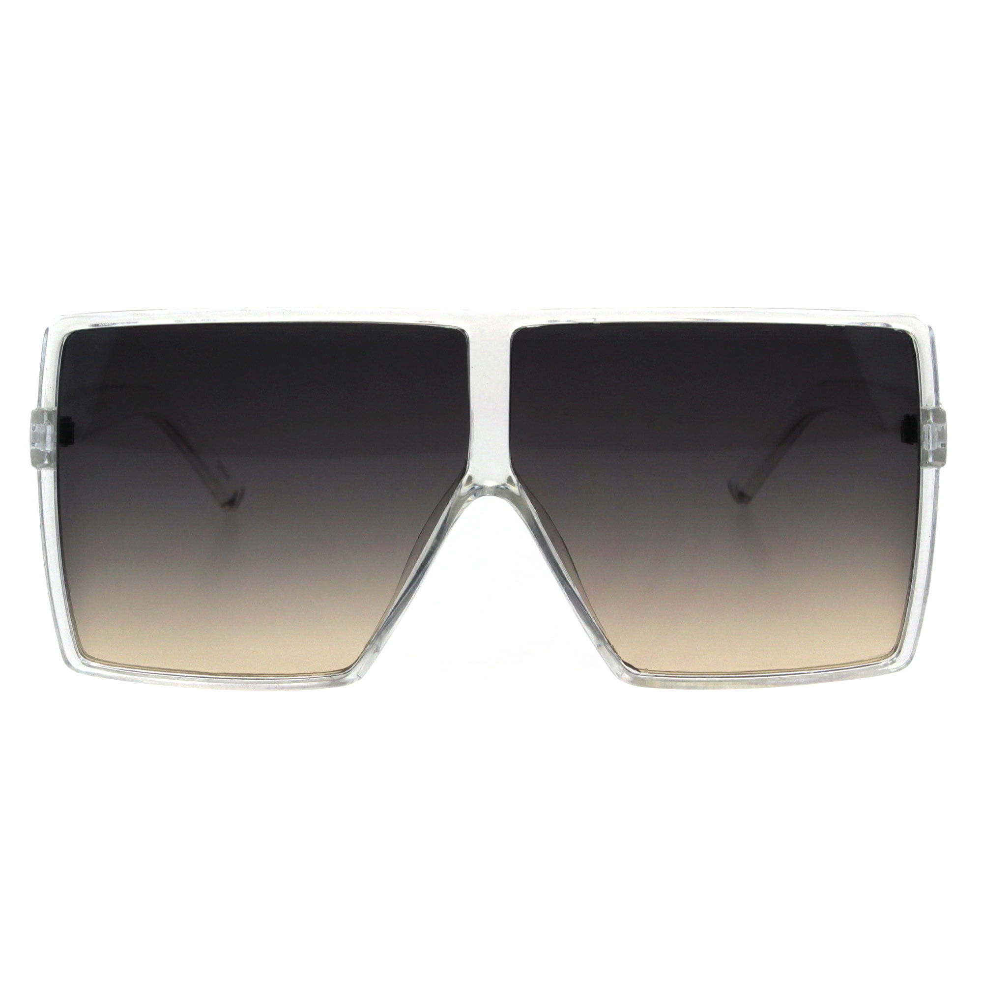 Oversize Shield Rectangular Robotic Futuristic Flat Top Mob Sunglasses ...