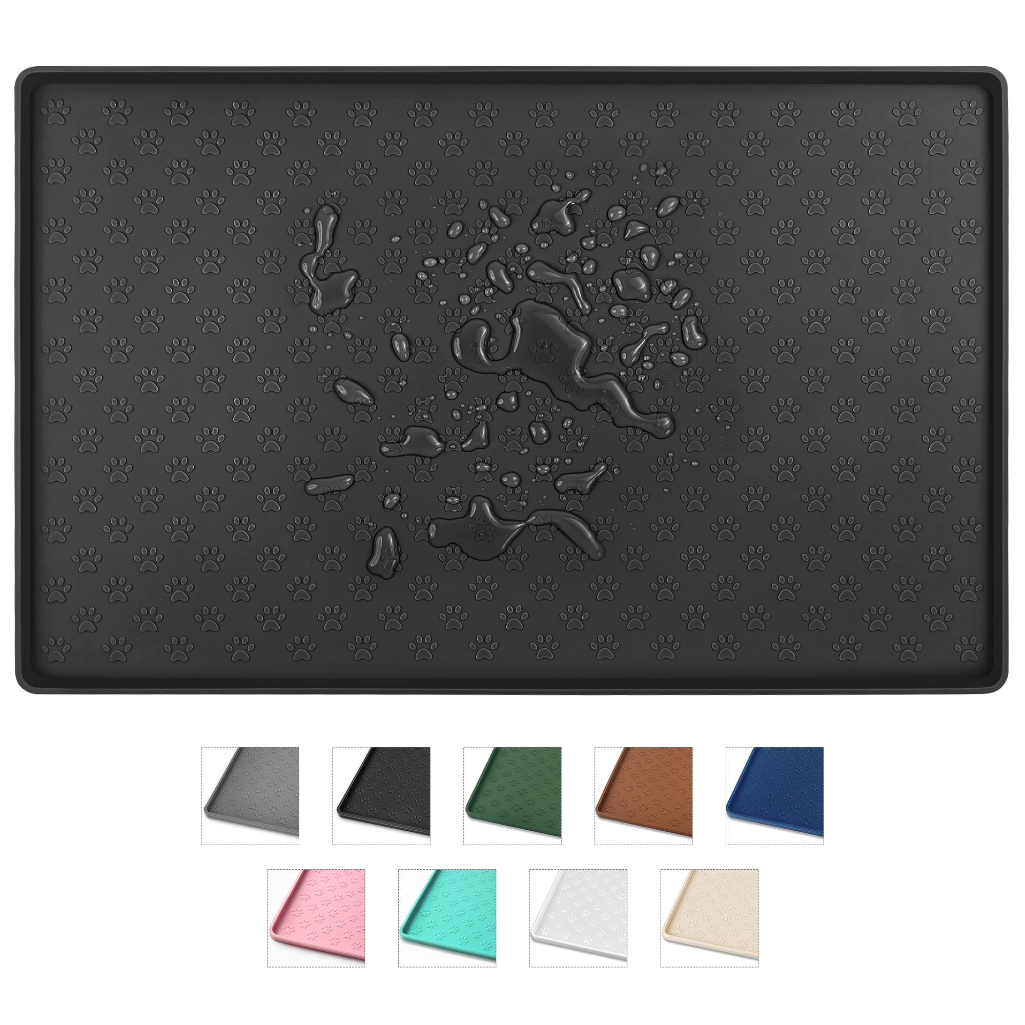 Ptlom Silicone Pet Feeding Mat for Dogs and Cats, Waterproof Placemat ...