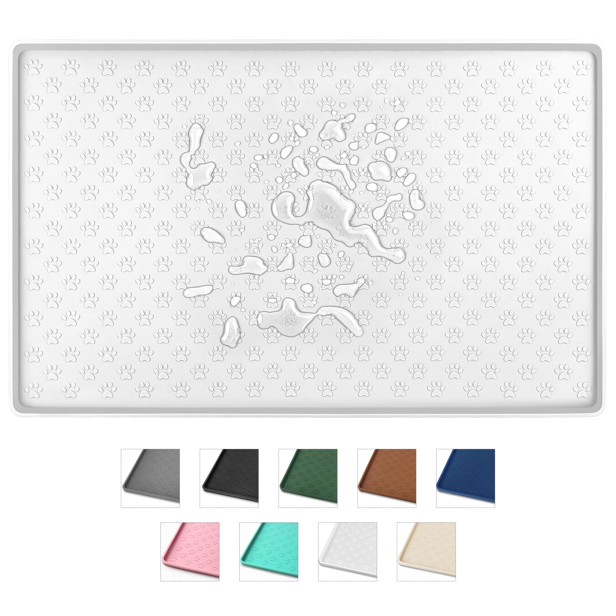 Oversize Silicone Pet Feeding Mat for Dogs and Cats, High-Lips Pet ...