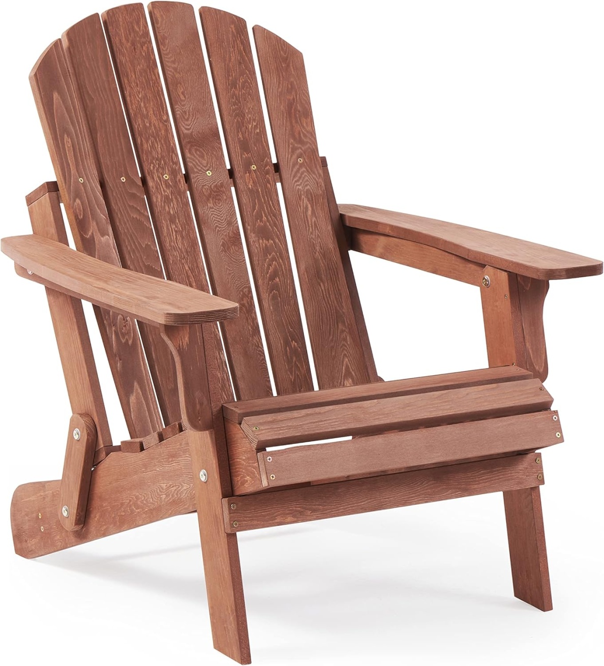 Oversize Wooden Outdoor Folding Adirondack Chair, 350Lbs Support Patio ...