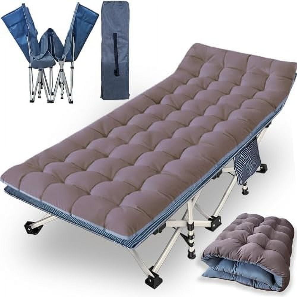 Oversize XXL Camping Cot with Comfortable Mattress Extra Wide Cots for ...