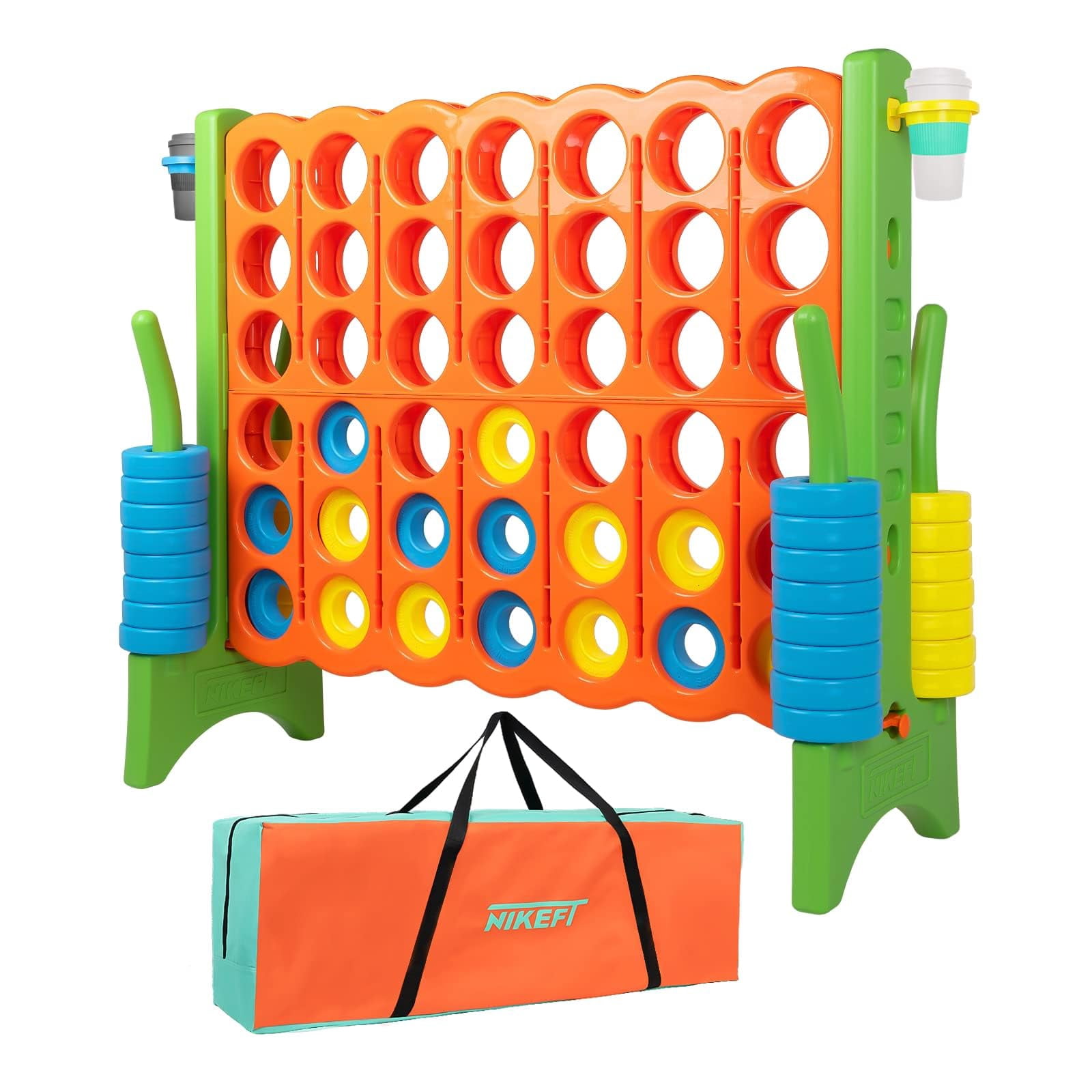 Oversized 4 in a Row Connect Game+Waterproof Carry Bag,Included-4 ft X ...