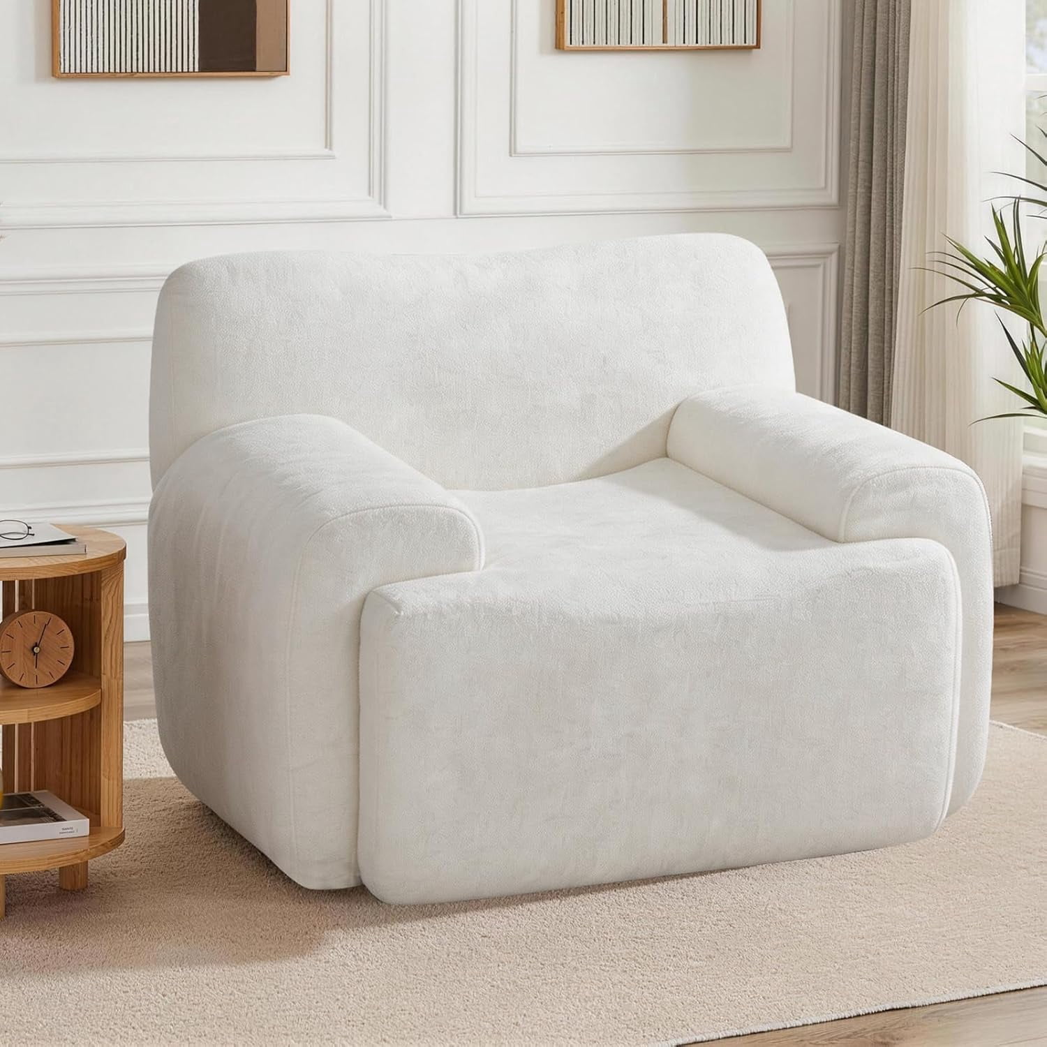 Oversized Accent Chair - 42" Boneless Chenille Single Sofa Chair for ...