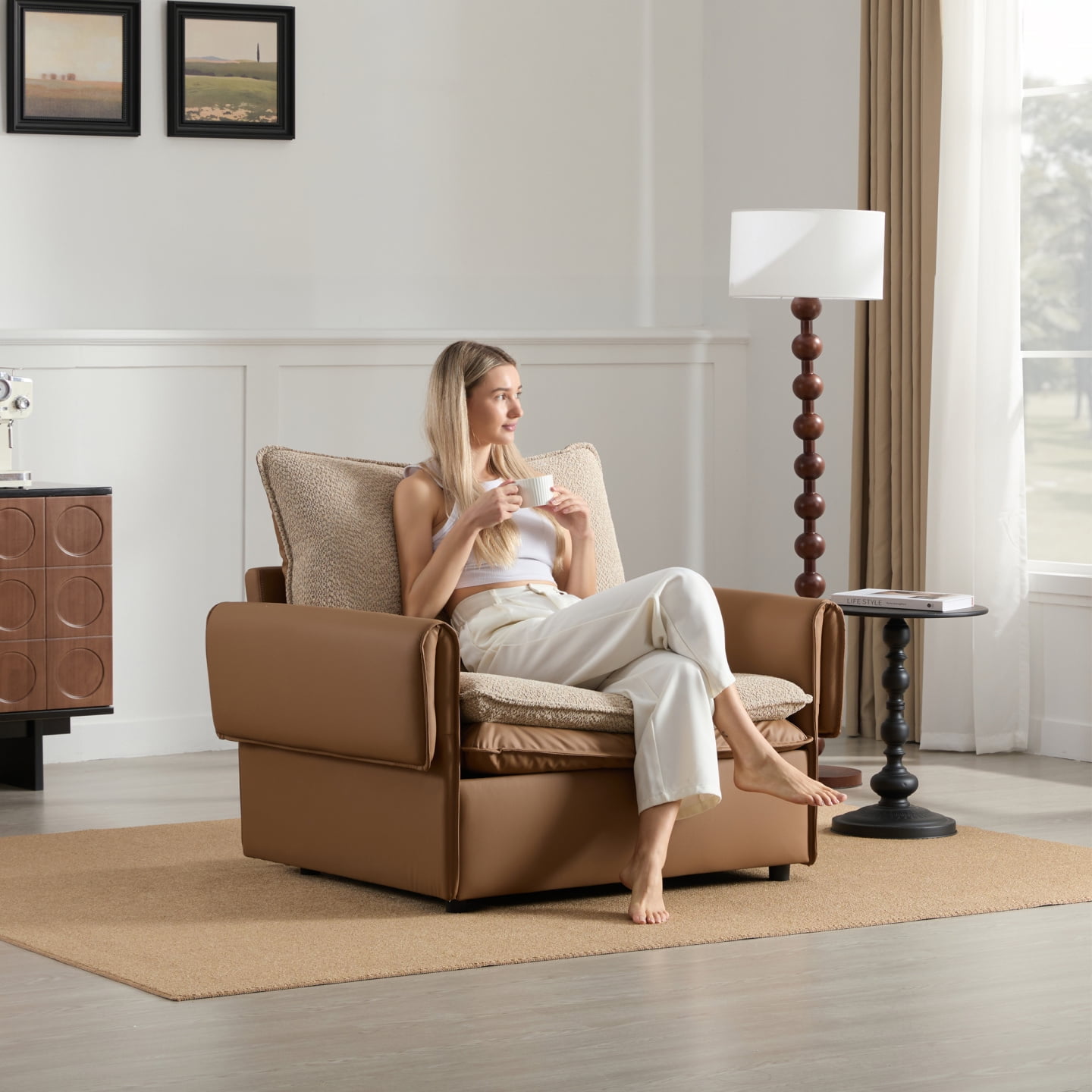Oversized Accent Chair, Comfy Cloud Sofa Chair with Large Seat and ...
