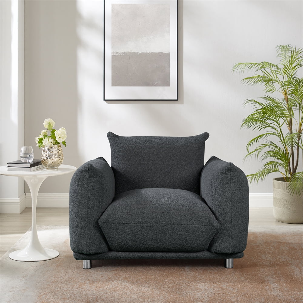 Oversized Accent Chair, Extra-Deep-Seat Upholstered Single Sofa Chair ...