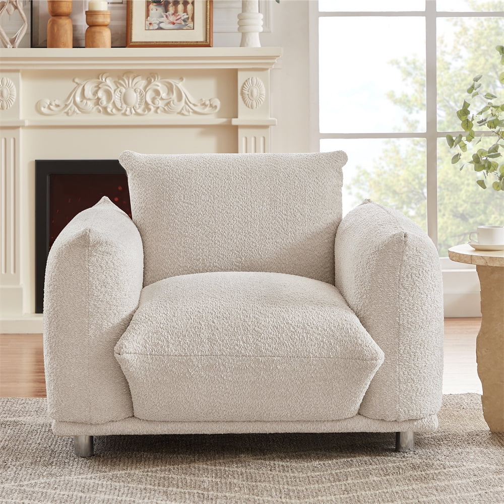 Oversized Accent Chair, Extra-Deep-Seat Upholstered Single Sofa Chair ...