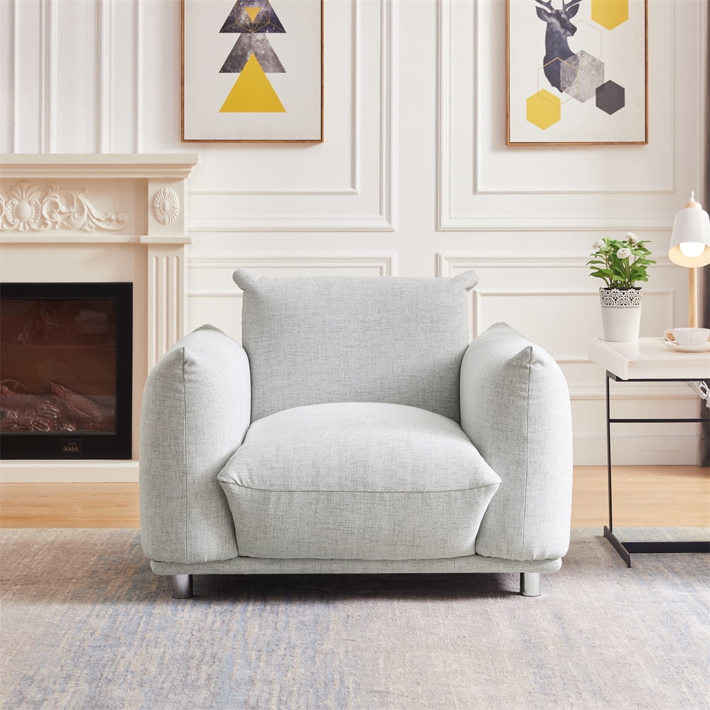 Oversized Accent Chair, Extra-Deep-Seat Upholstered Single Sofa Chair ...