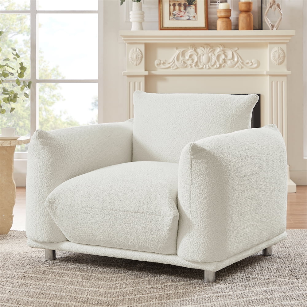 Oversized Accent Chair, Extra-Deep-Seat Upholstered Single Sofa Chair ...