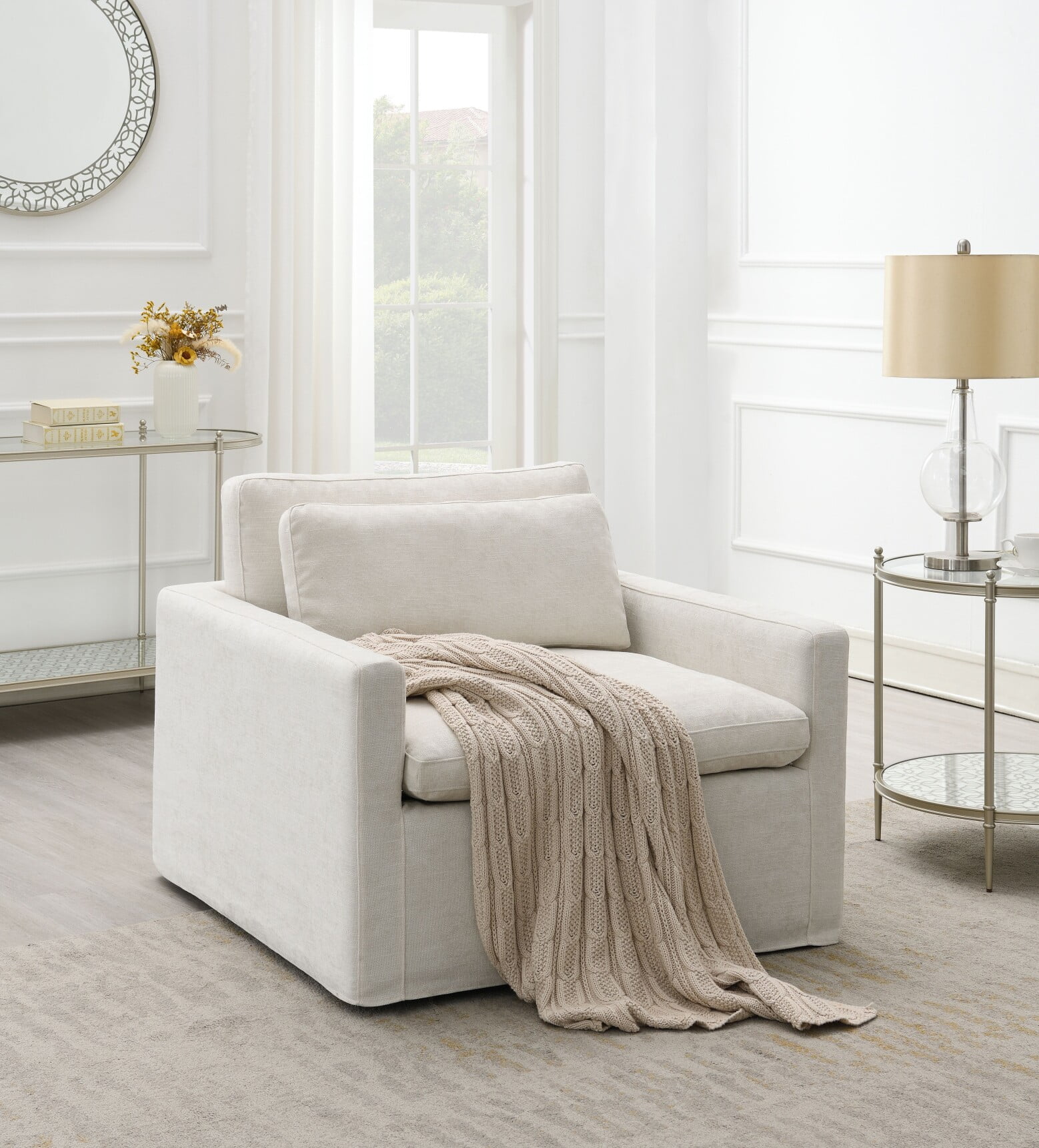 Oversized Accent Chair, Oversized Wide Single Sofa Chair, Modern Fabric ...