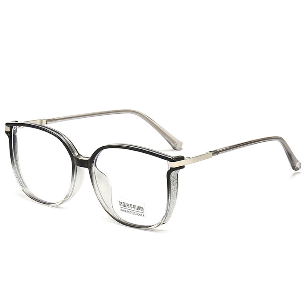 Oversized Anti-blue Light Bling Women Gradient Black Reading Glasses ...