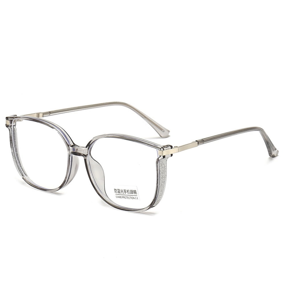 Oversized Anti-blue Light Bling Women Gray Reading Glasses, Square ...