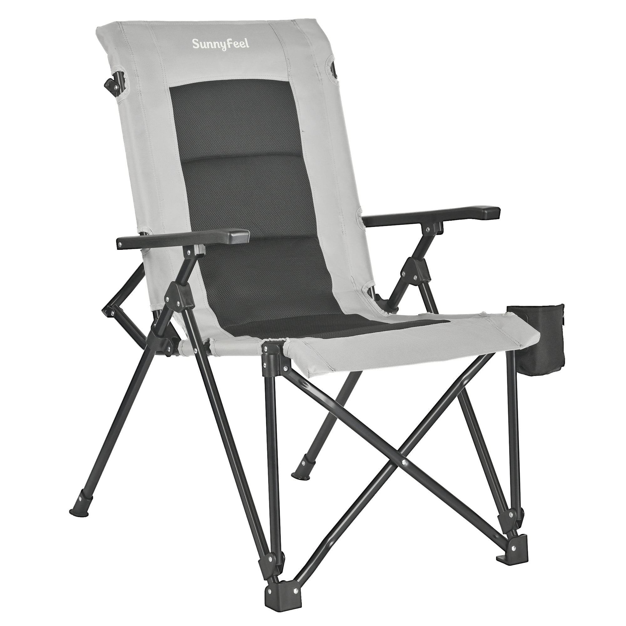 SUNNYFEEL Ergonomic High Back Camp Chair - 500lbs Heavy Duty Folding ...