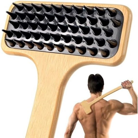 Oversized Back Scratcher, Extended Bamboo Scratcher, 22.04" Long Curved ...