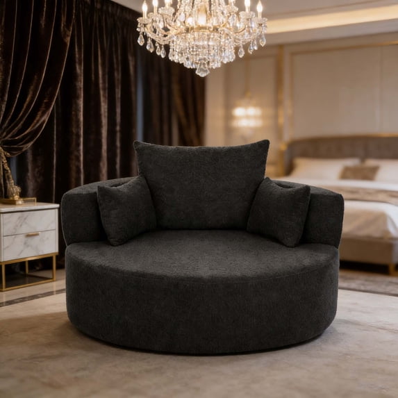 Oversized Barrel Chair Round Couches for Living Room Oversized Comfy ...