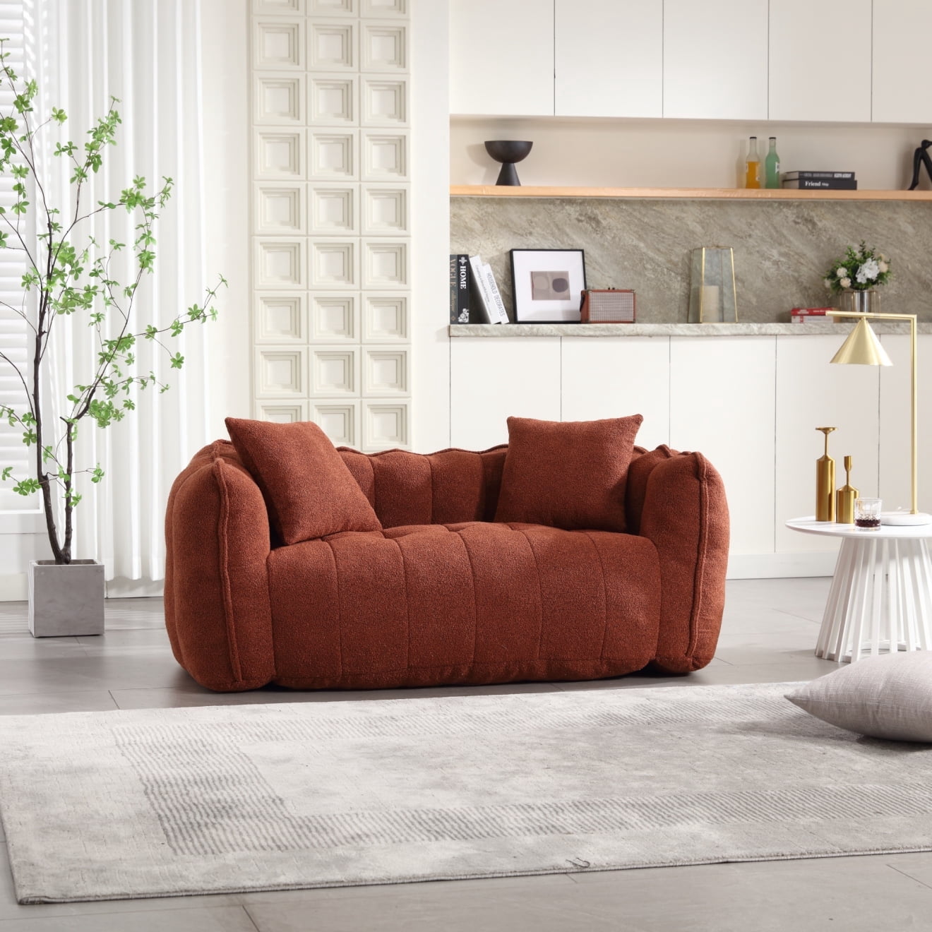 Oversized Bean Bag Chair Filled with High-Density Foam, Bean Bag Couch ...