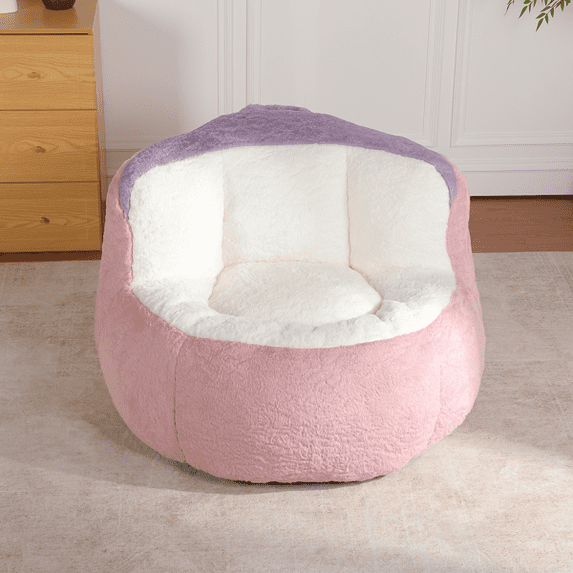 Oversized Bean Bag Chairs,Multicolor Faux Fur Couch Filled With ...