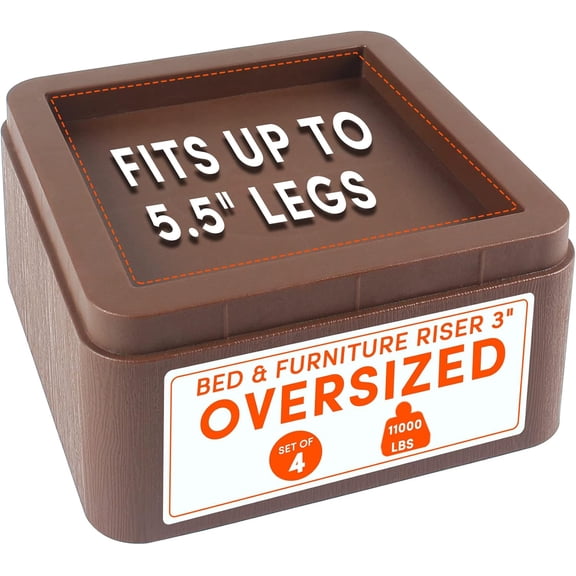 Large Square Bed Risers for Home Improvement and Furniture Elevation