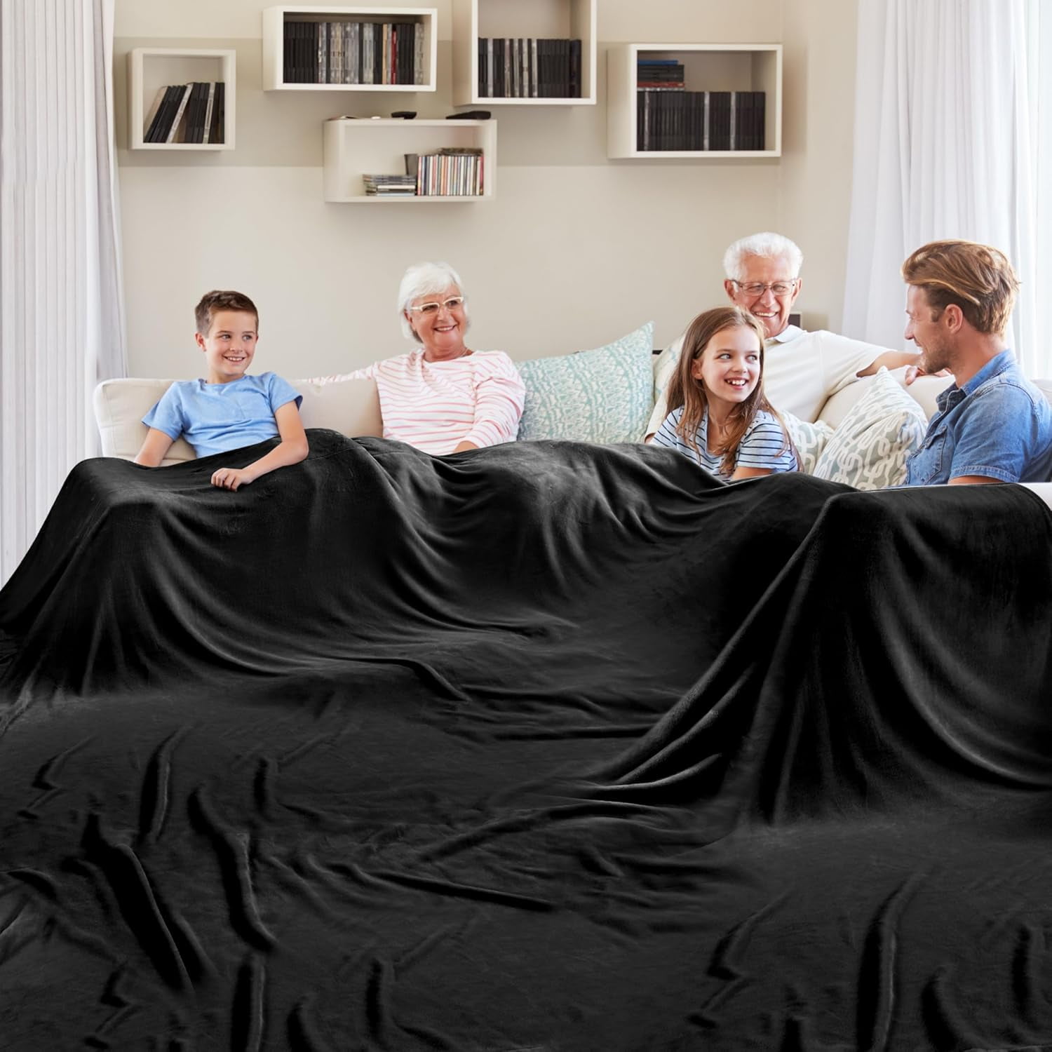 Oversized Blanket 120x120 Inches, Giant Huge Blanket for Bed, Sofa ...