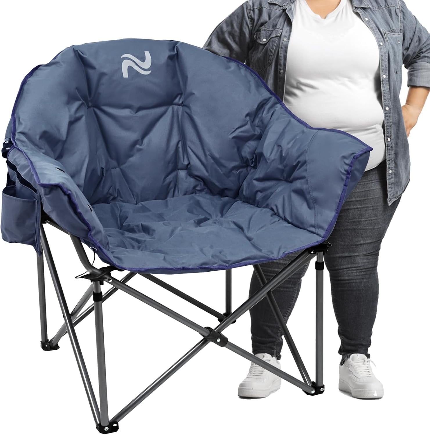 Oversized Camping Chair, Portable Camp Chair Folding Chaise Lounge ...