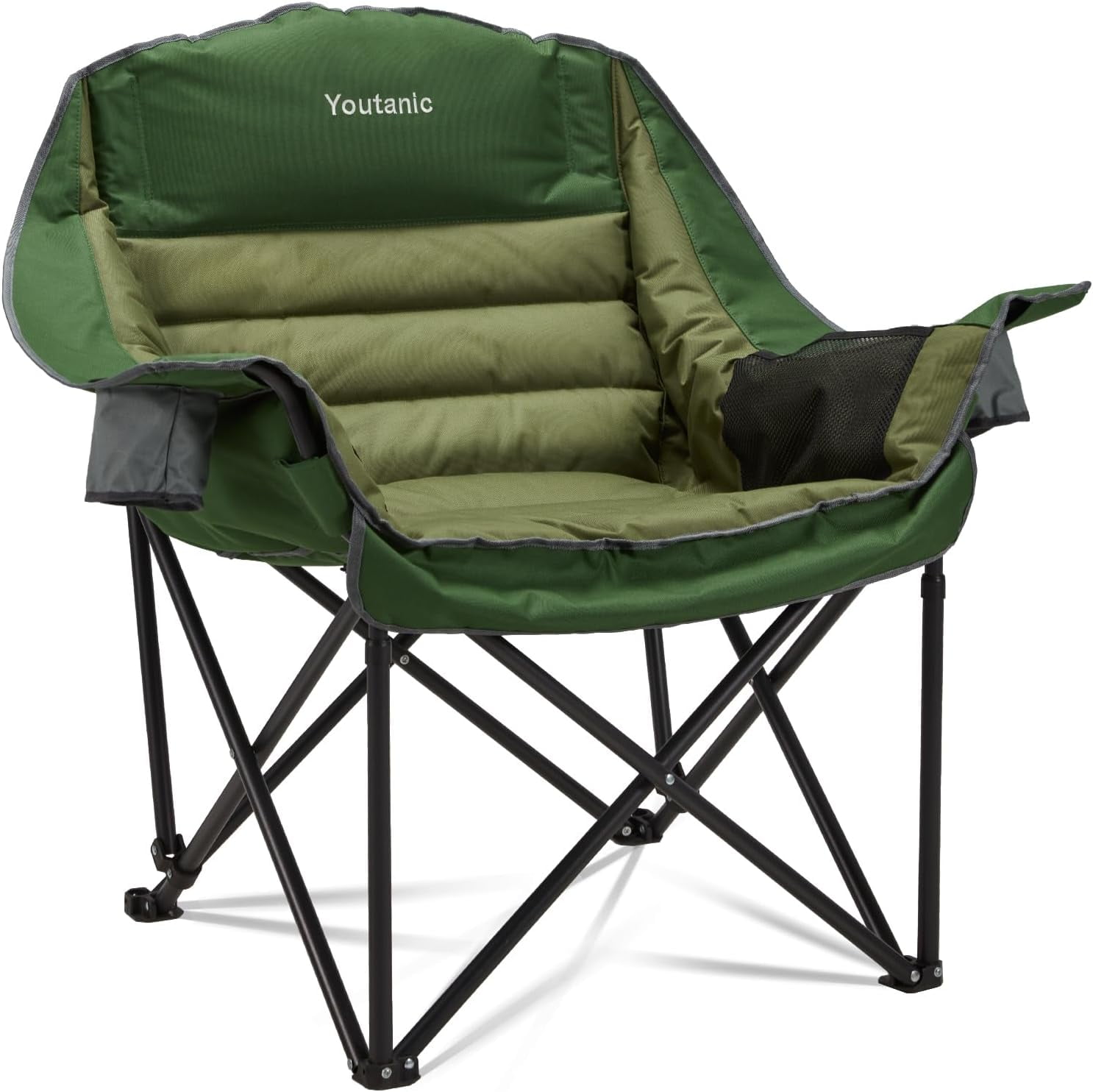 Oversized Camping Chair, Portable Folding Camping Chairs with Side ...