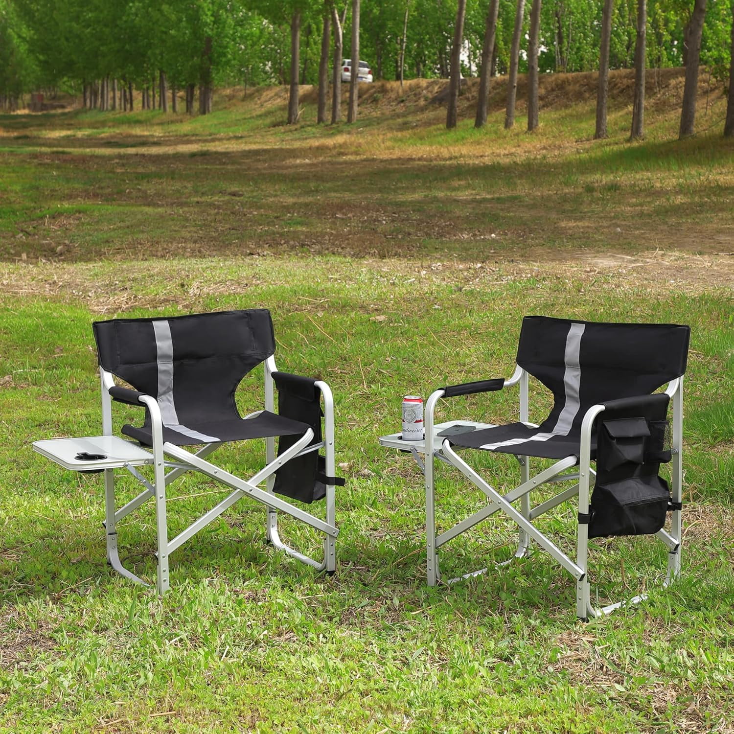 Oversized Camping Directors Chair, Portable Aluminum Camping Chairs ...