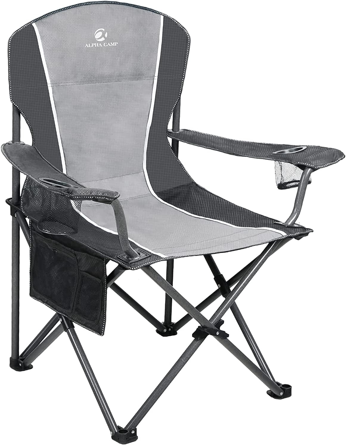 Oversized Camping Folding Chair - Heavy Duty Steel Frame Support 350 ...