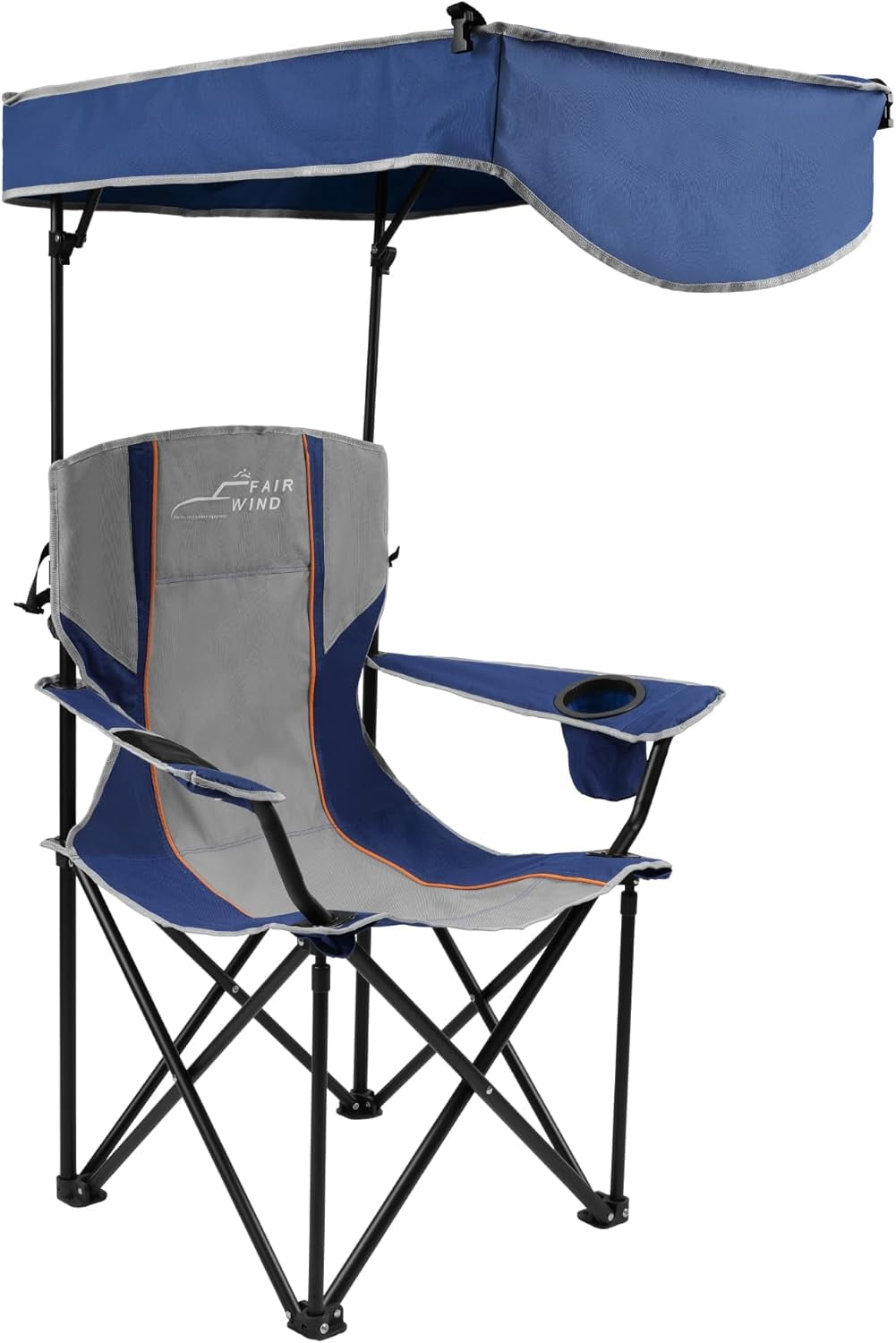 Oversized Camping Lounge Chair with Adjustable Shade Canopy, Heavy Duty ...