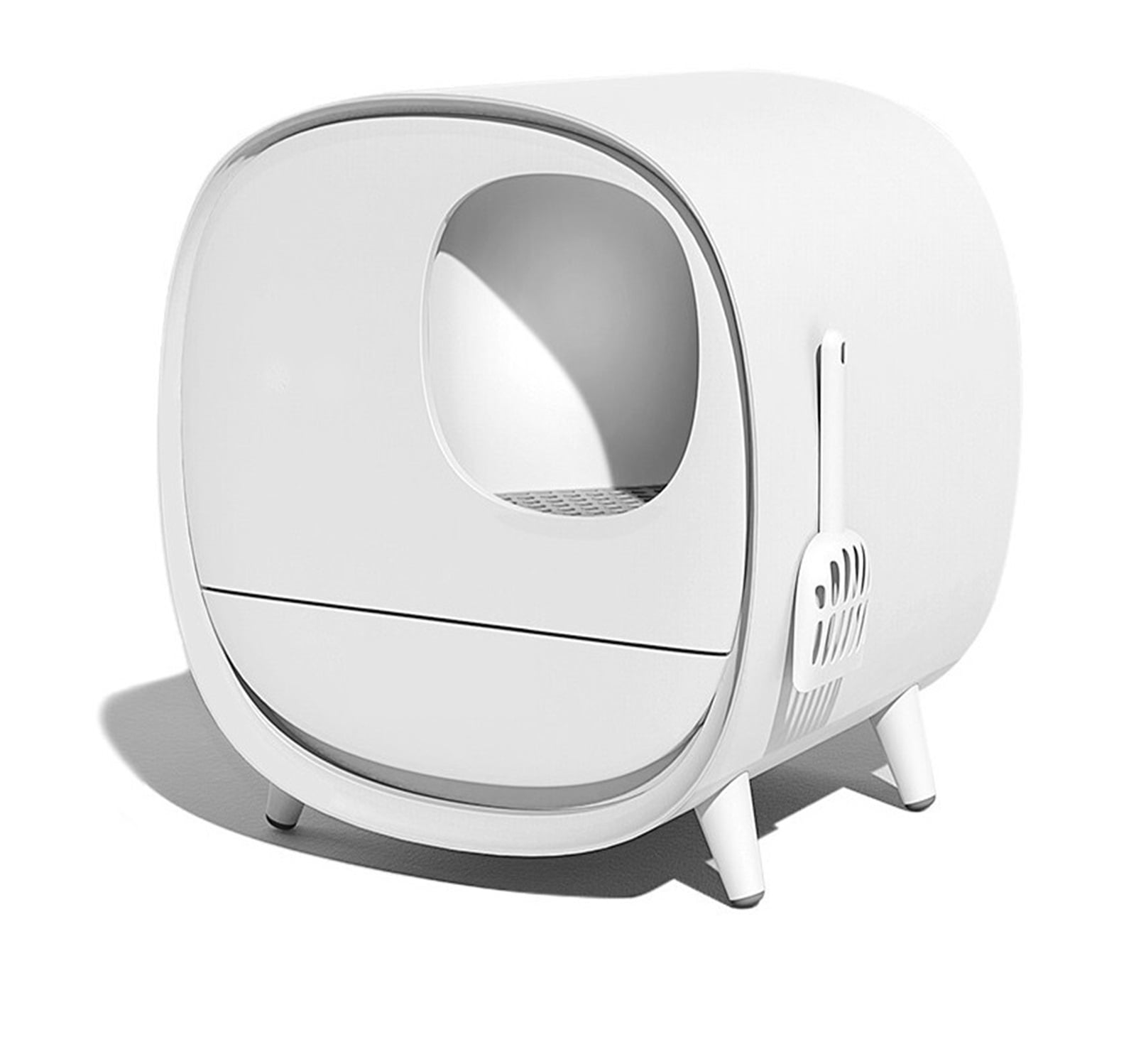 Oversized Cat Toilet Enclosed Automatic Smart Tray Closed Cat Toilet ...