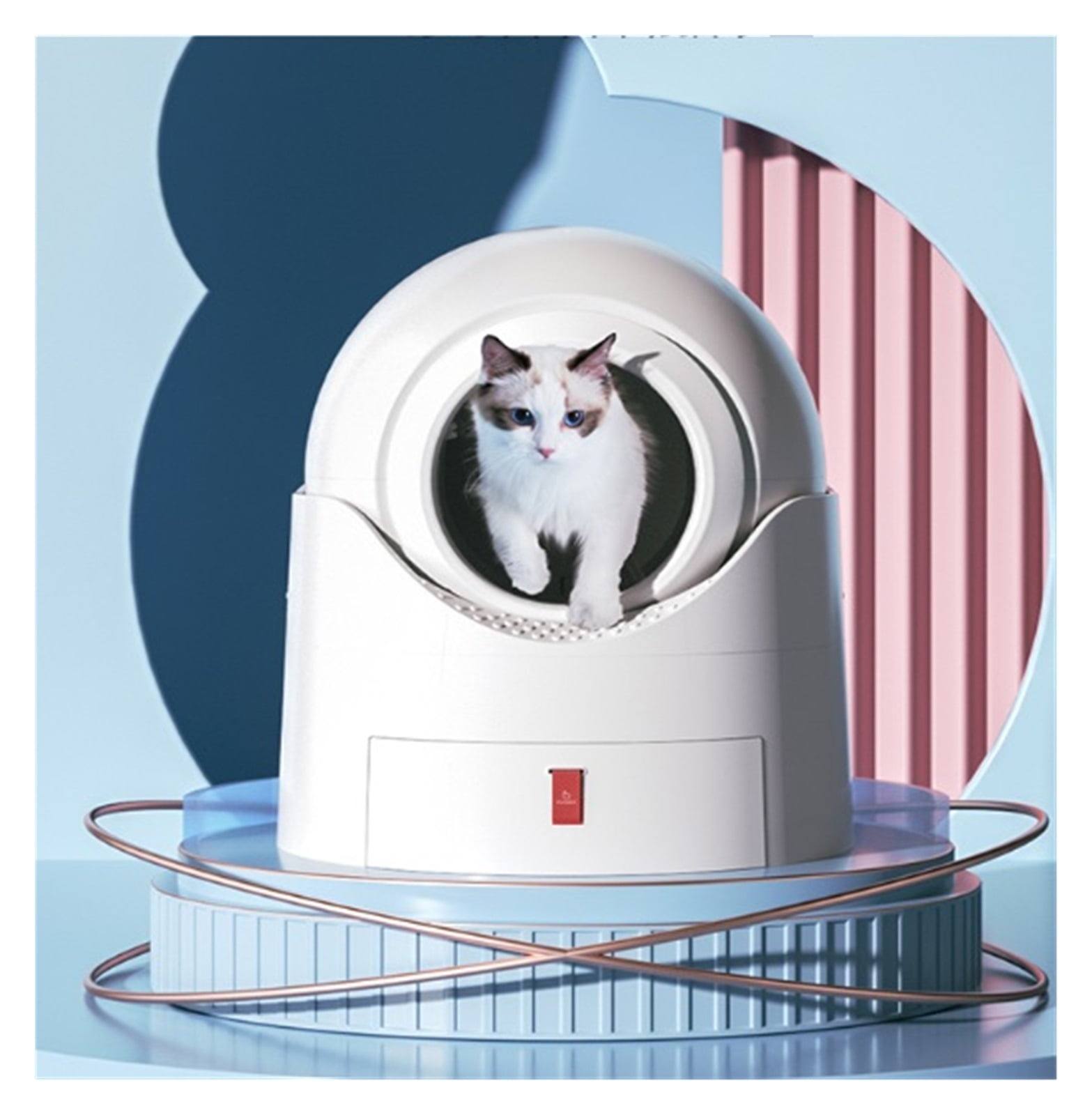 Oversized Cat Toilet Enclosed Automatic Smart Tray Closed Cat Toilet ...