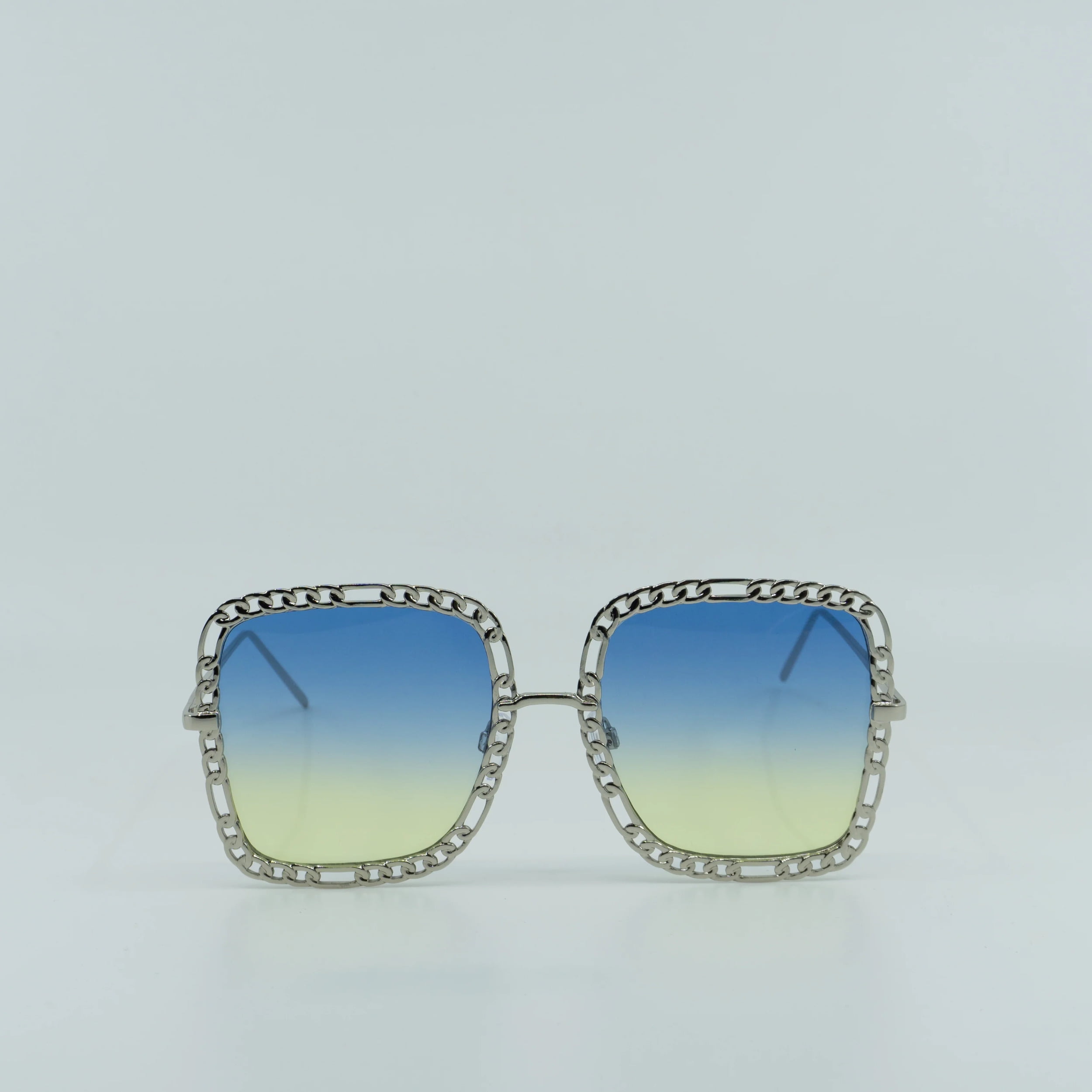 Oversized Chain Link Ombre Square Sunglasses - Walmart.com