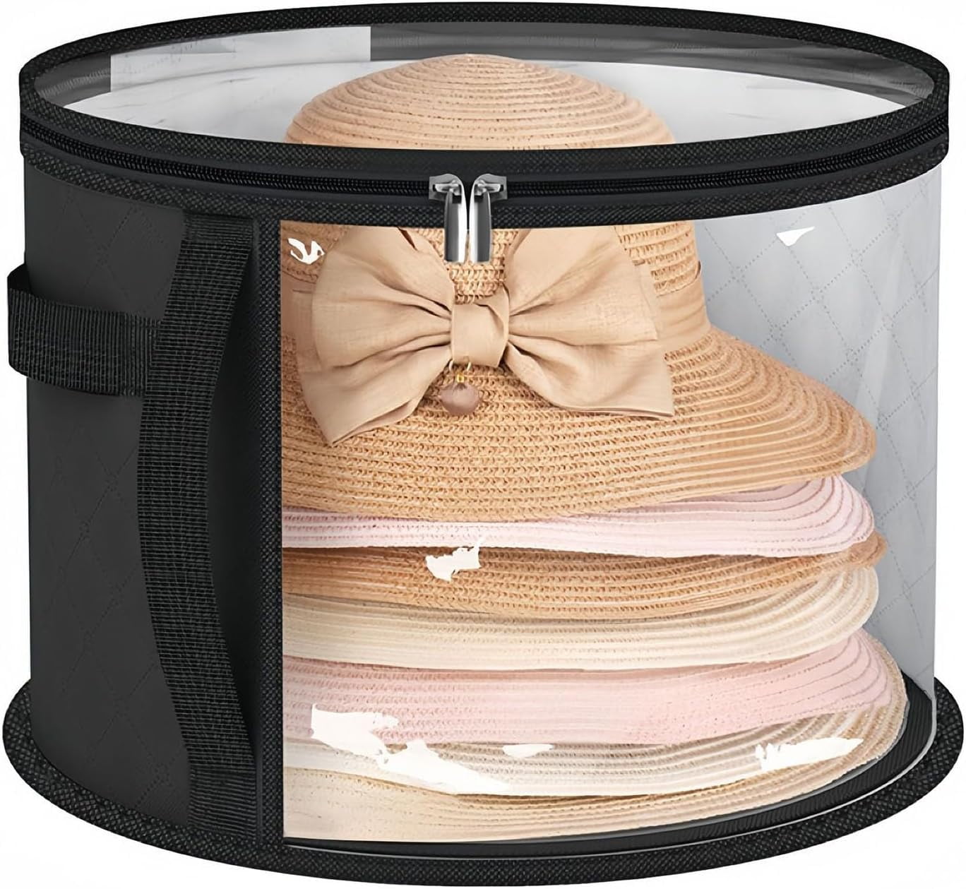 Oversized Clear Hat Box Storage for 7 Caps, Portable Cowboy Hat Box ...