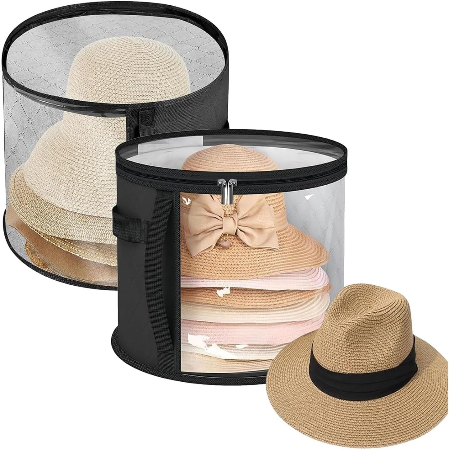 Oversized Clear Hat Storage Bag for Women, Holds up to 7 Caps Cowboy ...