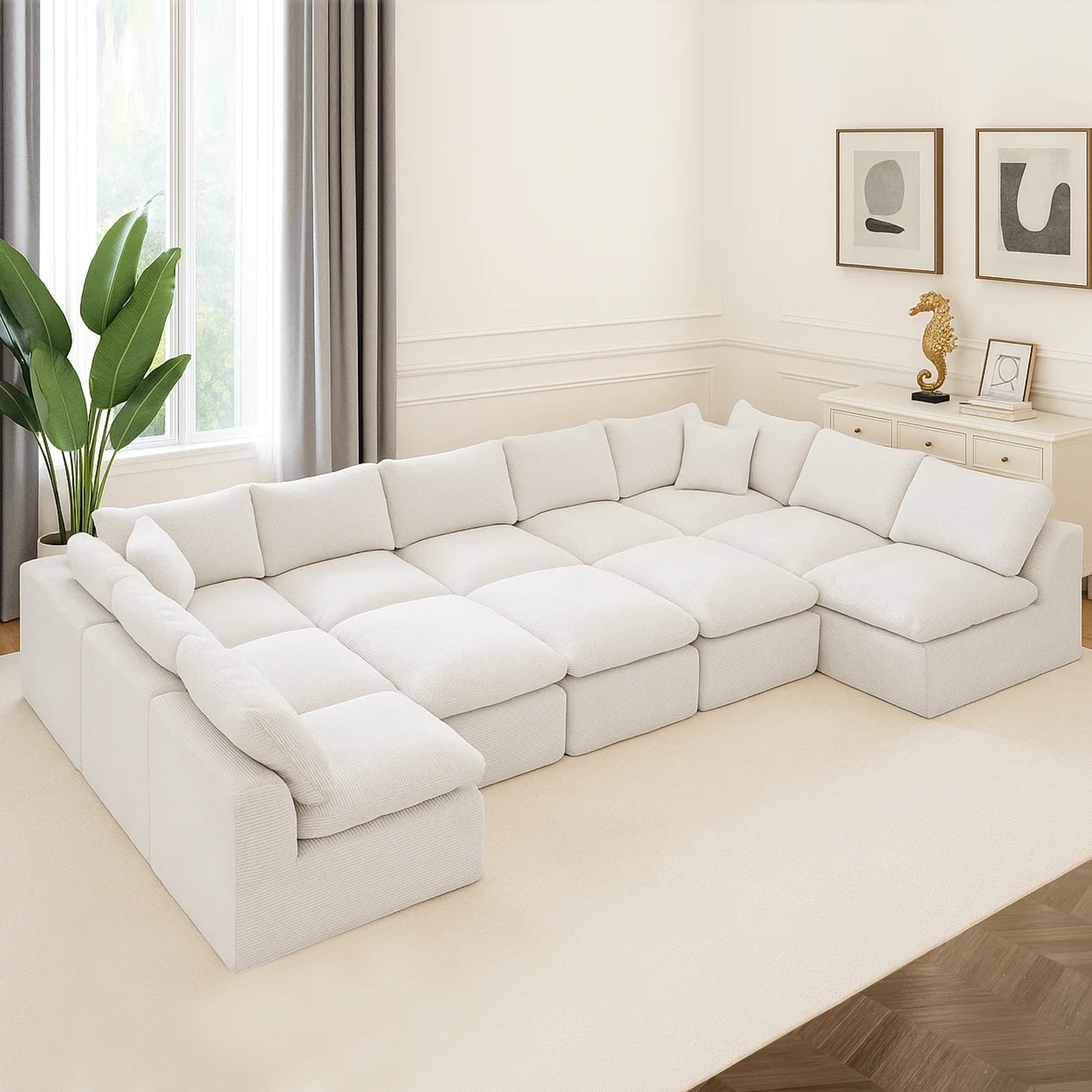 Oversized Cloud Couch Sectional for Living Room - 12 Seaters Modular ...