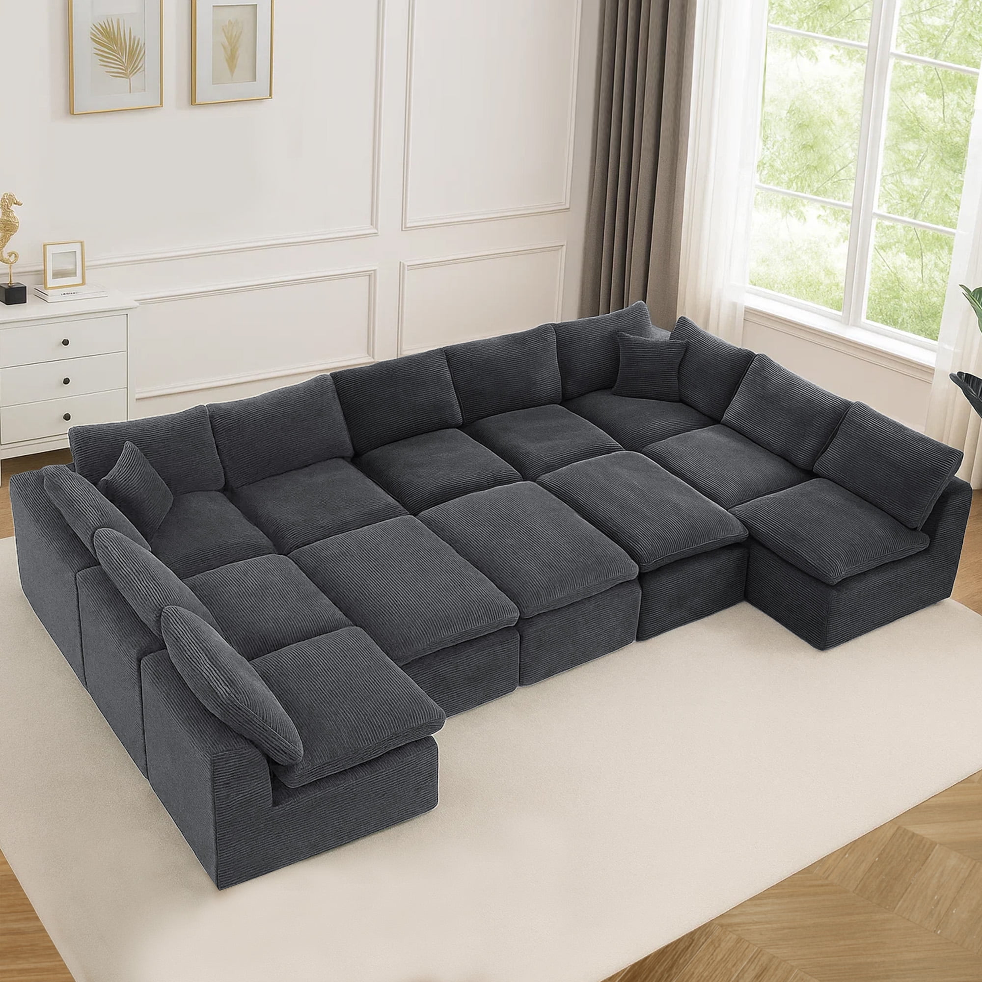 Oversized Cloud Couch Sectional for Living Room - 12 Seaters Modular ...
