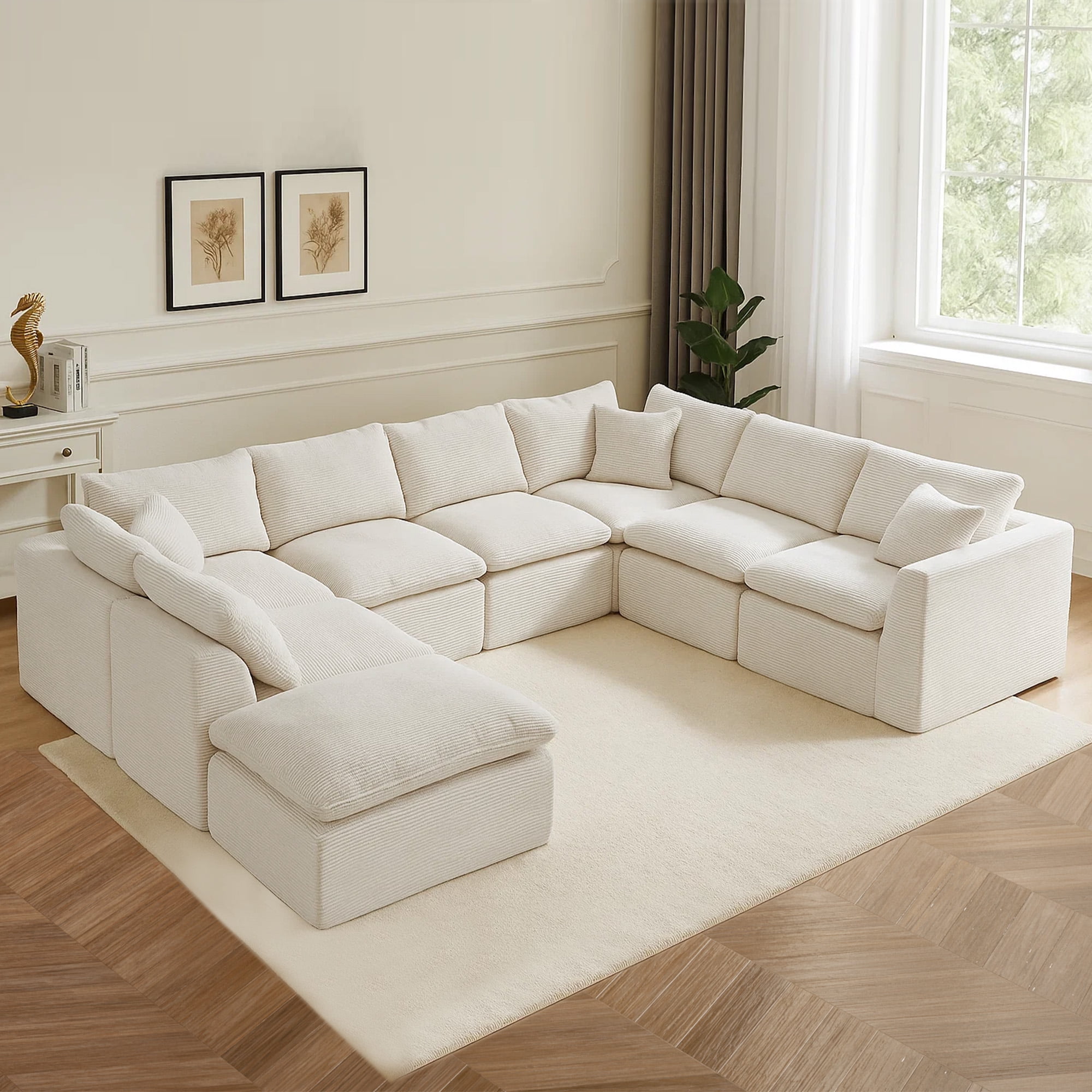 Oversized Cloud Couch Sectional for Living Room - 8 Seaters Modular ...