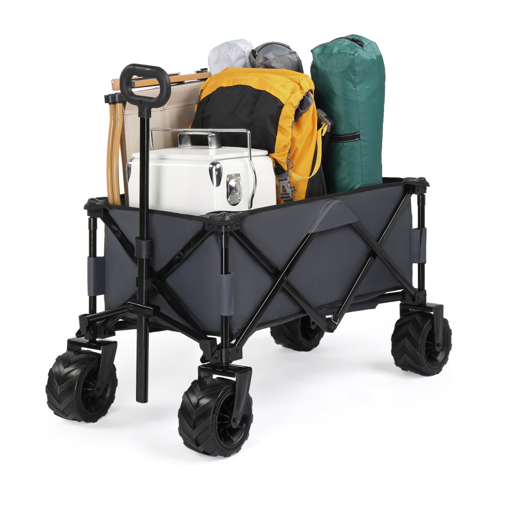 Oversized Collapsible Wagon Cart with Big Wheels, Heavy Duty Folding ...