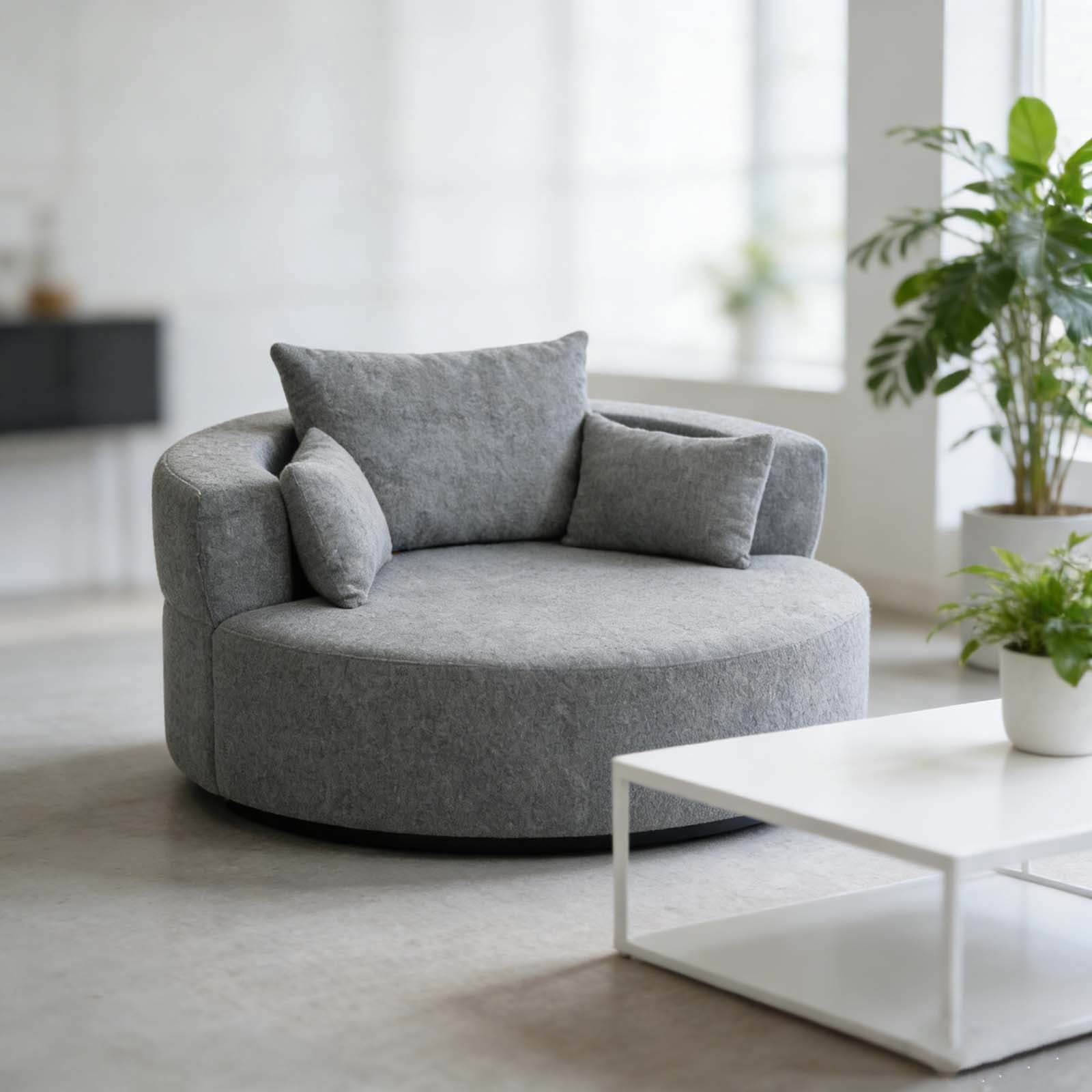 Oversized Comfy Chair Round Couches for Living Room Oversized Barrel ...